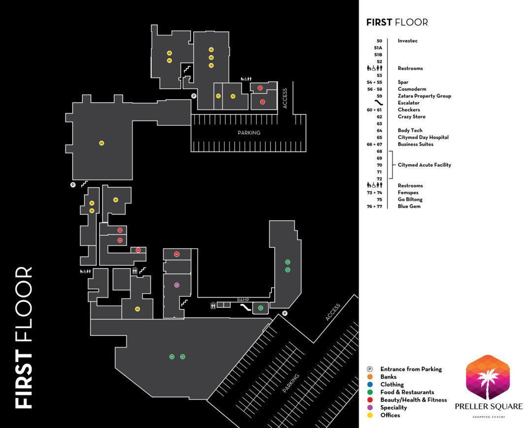 Tenant Location - Preller Square Shopping Centre